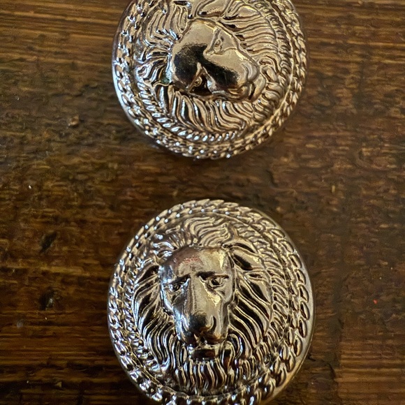 Versace | Accessories | Versace Silver Lion Head Buttons | Poshmark